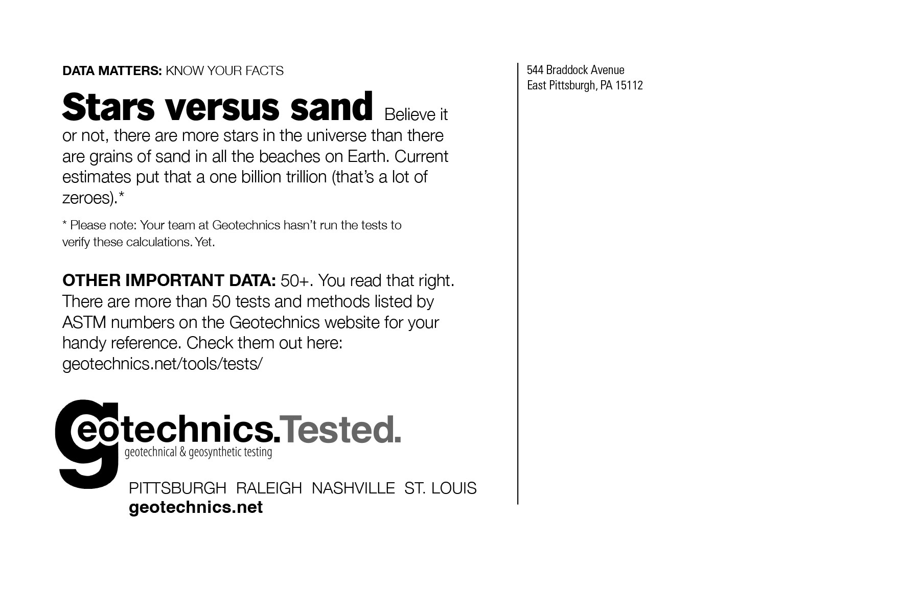 Stars vs Sand | Geotechnics