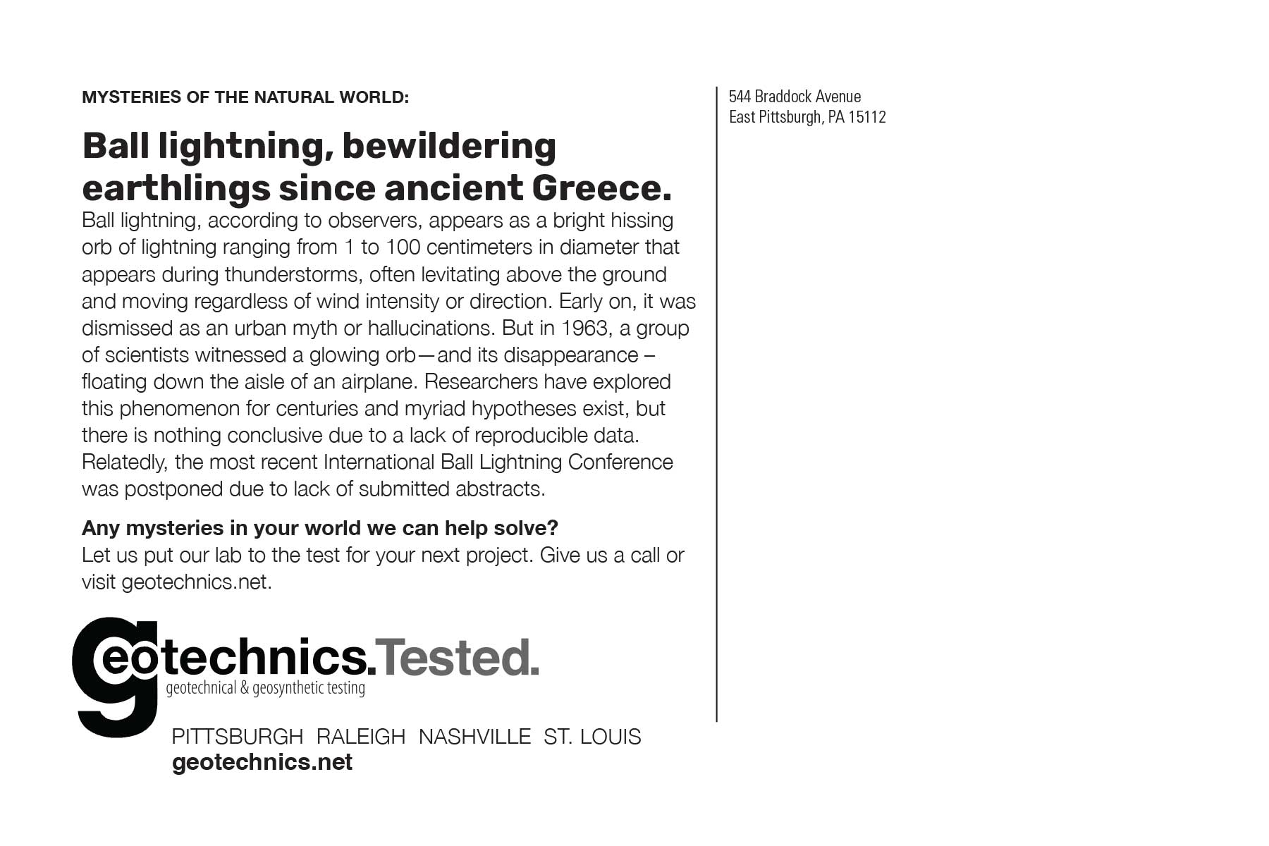 Lightning 2023 | Geotechnics